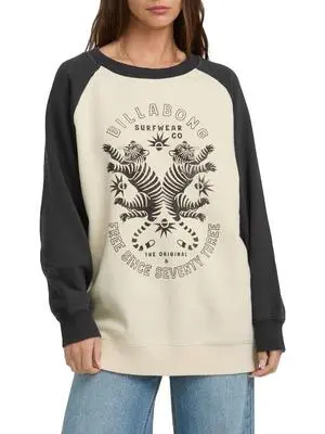 BILLABONG Emmers Raglan Sleeve Sweatshirt - Black Sands