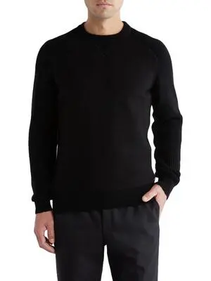BOSS Hero Wool Crewneck Sweater Black