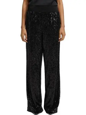 Hugo Boss Tilloi Sequin Wide Leg Pants - Black