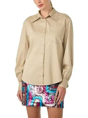 Trina Turk Button-up Blouse - Biarritz Beige