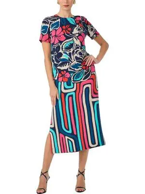 Trina Turk Martay Printed Midi Dress - Multi