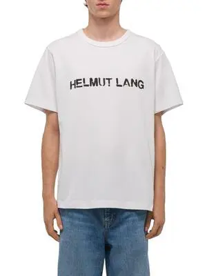 Helmut Lang Heavyweight Stencil Logo Graphic T-shirt - White