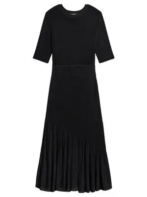 Theory Paneled Midi Dress - Black - 001