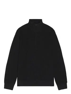 Rag & Bone Joel Merino Half Zip Sweater - Charcoal