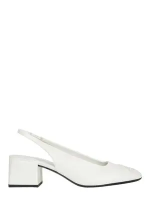 COURREGES Ac-logo Slingback Pumps - White