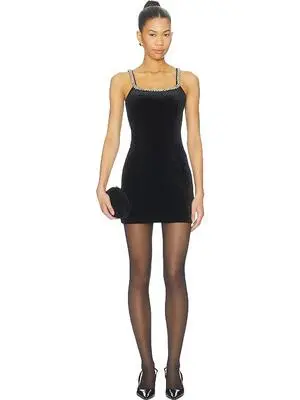 4TH & RECKLESS Tess Velvet Mini Dress - Black