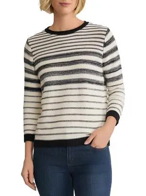 Jones New York Marled Roll Neck Sweater Jones Black/jones White