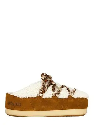 Moon Boot Evx Shearling Mule - Whisky & Off White