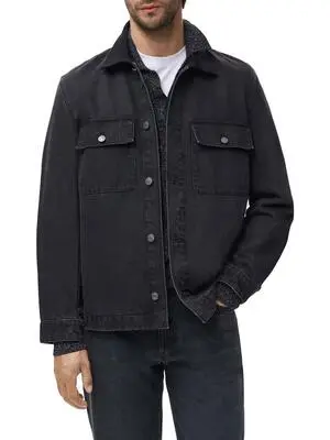 Mango Denim Jacket Black Denim