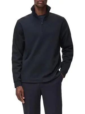 Mango Thermoregulated Quarter Zip Sweater - Navy