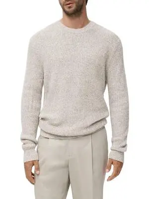 Mango Cotton Crewneck Sweater - Off White