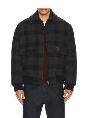 President's Tom Wool Jacket - Wool Check Blue Green
