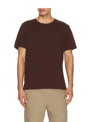 Paige Sorden Crew Neck Tee In Burgundy - Malbec