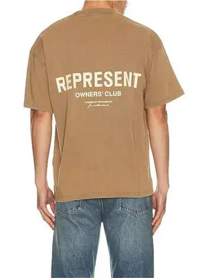 REPRESENT Owners Club Tee In Brown - Almond