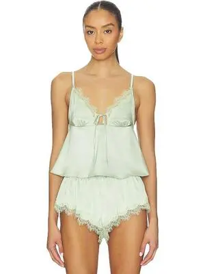 KAT THE LABEL Sorrento Camisole Top - Pistachio