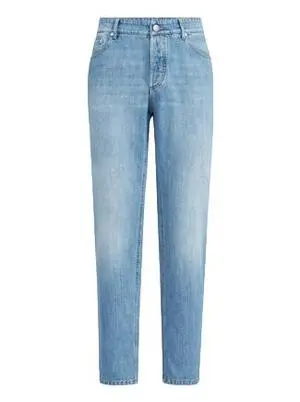 Brunello Cucinelli Lightweight Denim Trousers - Light Denim