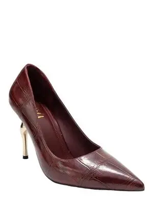 PROLOGUE SHOES Hudson Pointed Toe Pump - Burgundy Printed