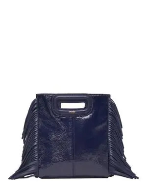 Maje Miss M Mini Bag In Naplak Leather - Navy