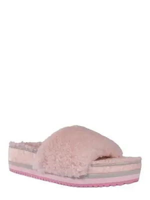 FLEKS Cito Shearling Slide Sandal Peony
