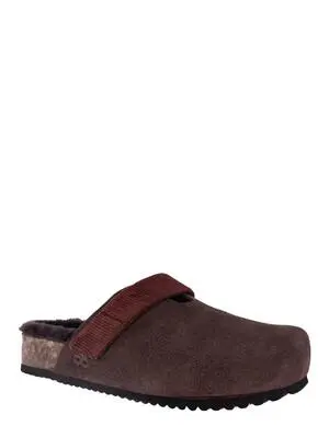 FLEKS Puente Genuine Shearling Lined Clog - Espresso