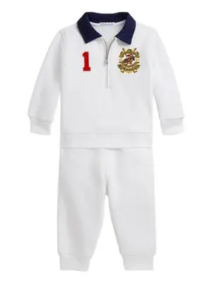 Ralph Lauren Polo Crest Quarter-zip Sweatshirt & Pants - White