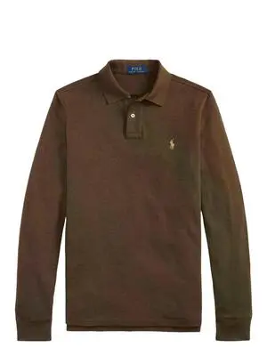 Polo Ralph Lauren Long-sleeve Knit Polo Shirt - Brown