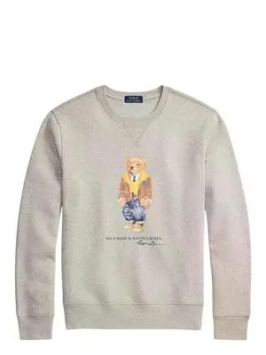 Polo Ralph Lauren Bear-detail Crew-neck Sweatshirt - Grey