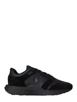 Polo Ralph Lauren Suede Leather Lace Sneakers - Black