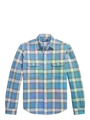 Polo Ralph Lauren Collared Flannel Shirt - Blue
