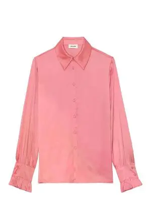 Zadig&Voltaire Thely Satin-finish Blouse - Pink