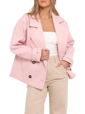 PETAL & PUP Lindy Cropped Coat - Baby Pink