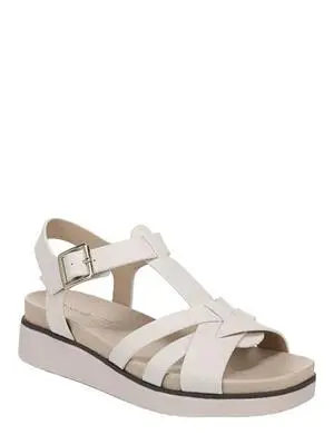LIFESTRIDE Platform Wedge Sandals - Bone