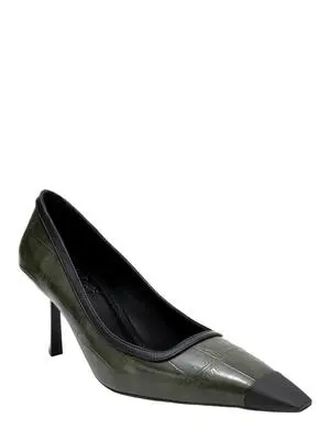 PROLOGUE SHOES Rona Pointed-toe Pumps - Green Printed