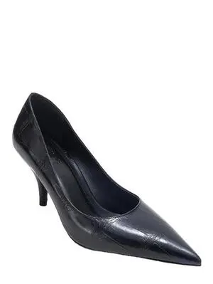 PROLOGUE SHOES Marcus Pointed Toe Pump Black Printed