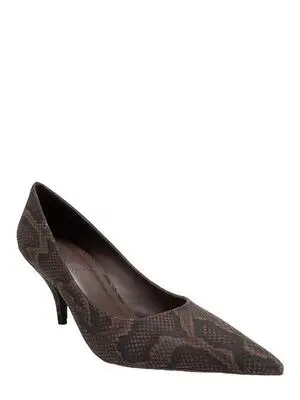 PROLOGUE SHOES Marcus Pointed Toe Pump Brown Pattern