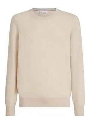 Brunello Cucinelli Cashmere Crewneck Sweater - Sand