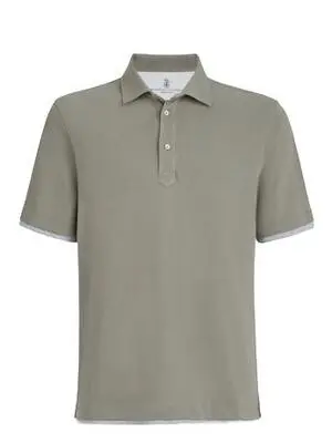 Brunello Cucinelli Piqué Polo Shirt - Khaki