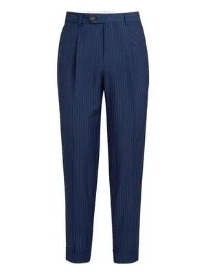 Brunello Cucinelli Striped Trousers - Blue