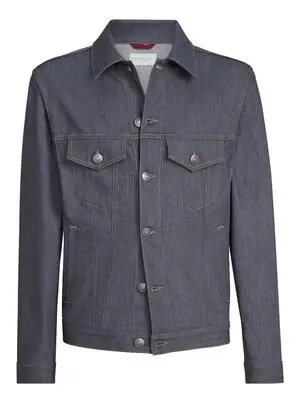 Brunello Cucinelli Denim Four-pocket Jacket - Medium Grey
