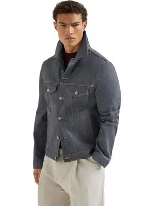 Brunello Cucinelli Denim Four-pocket Jacket - Medium Grey