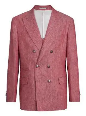 Brunello Cucinelli Linen Denim Jacket - Strawberry