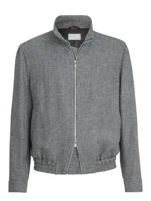 Brunello Cucinelli Outerwear Jacket With Stand Collar - Medium Grey