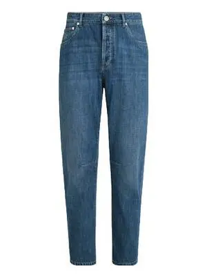 Brunello Cucinelli Lightweight Five-pocket Denim Trousers - Medium Denim