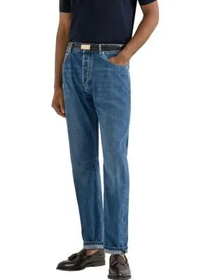Brunello Cucinelli Lightweight Five-pocket Denim Trousers - Medium Denim