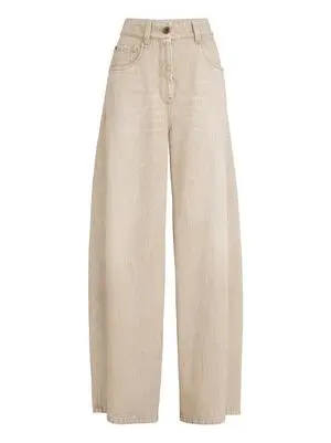 Brunello Cucinelli Authentic Denim Trousers Beige