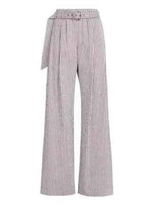 Brunello Cucinelli Striped Trousers - Bordeaux