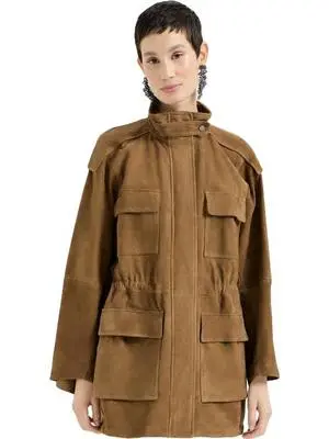 Brunello Cucinelli Suede Safari Jacket - Brown