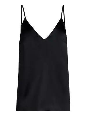 Brunello Cucinelli Stretch Silk Satin Camisole - Black