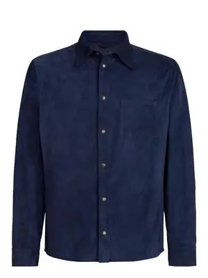 Brunello Cucinelli Suede Overshirt - Ink