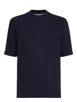 Brunello Cucinelli Jersey T-shirt - Navy Blue